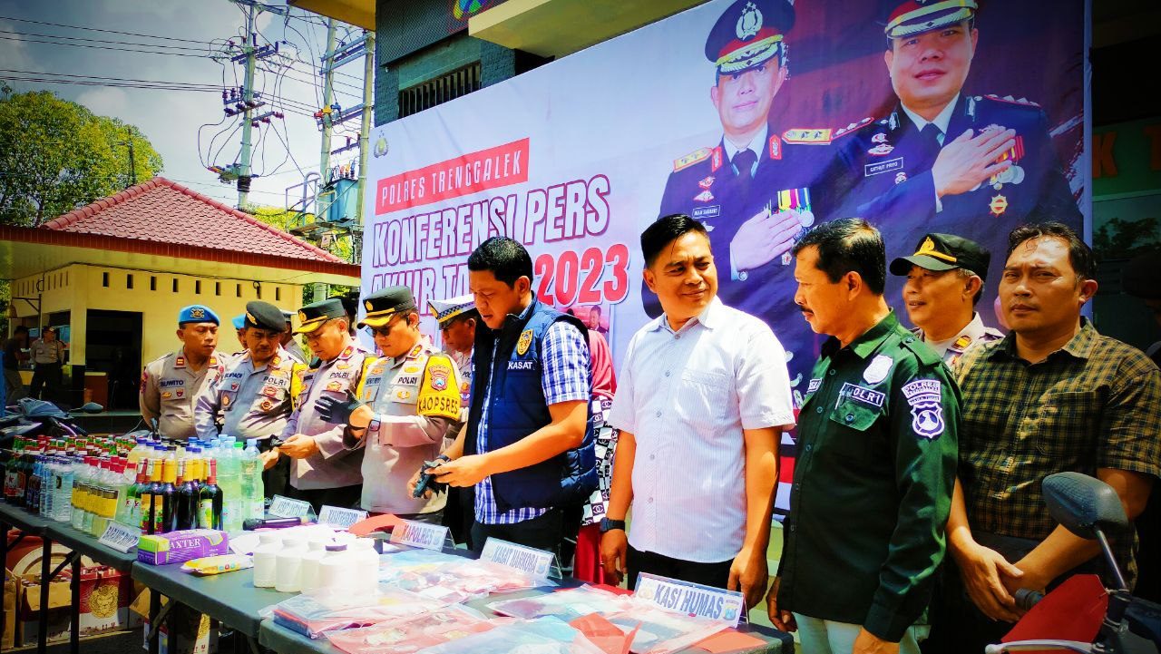 Prestasi Polres Trenggalek Terungkap Dalam Konferensi Pers Akhir Tahun